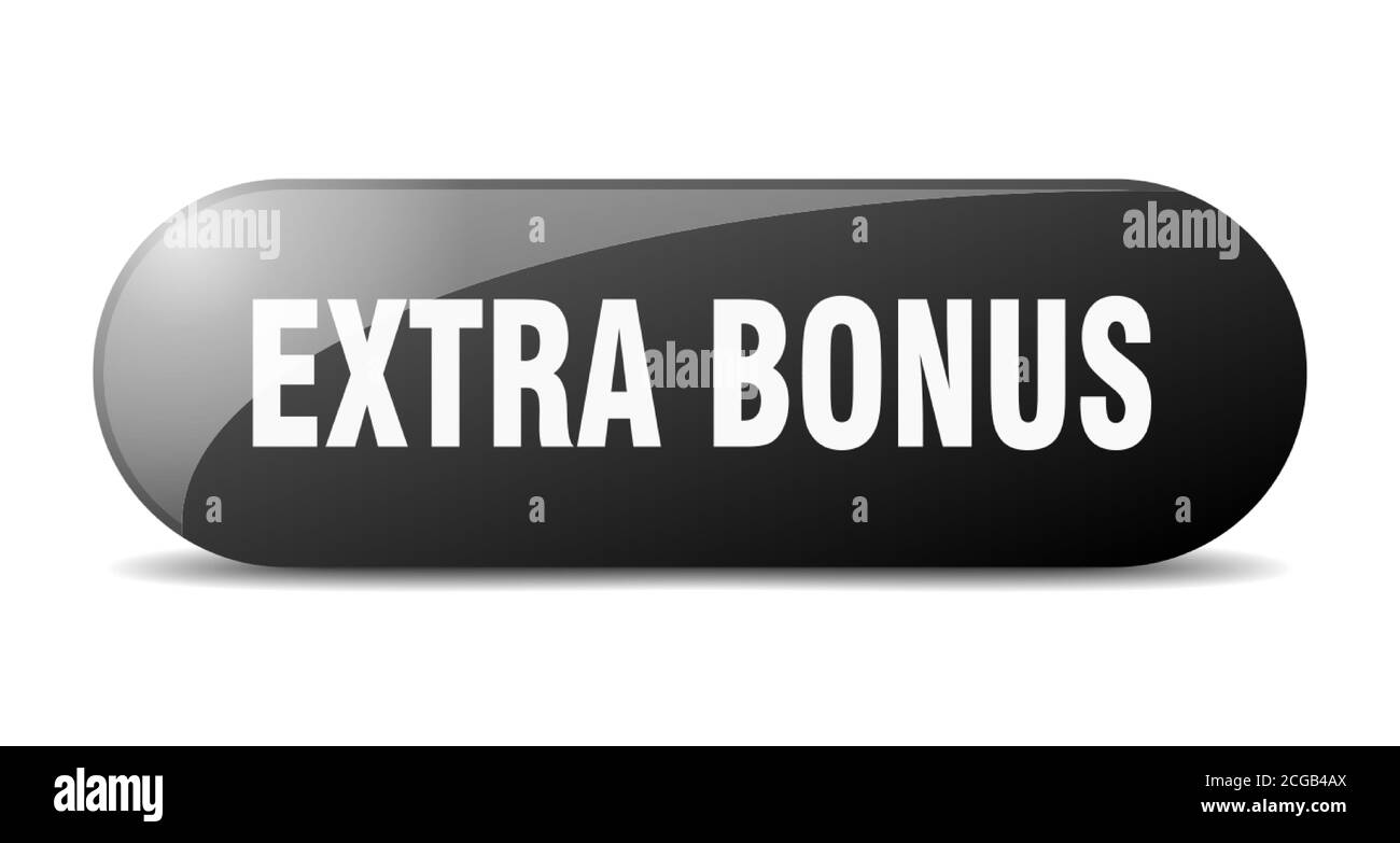 extra bonus button. rounded glass sign. sticker. banner Stock Vector ...