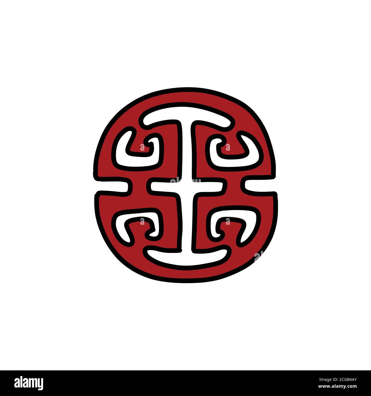 chinese lu symbol doodle icon, vector illustration Stock Vector Image ...