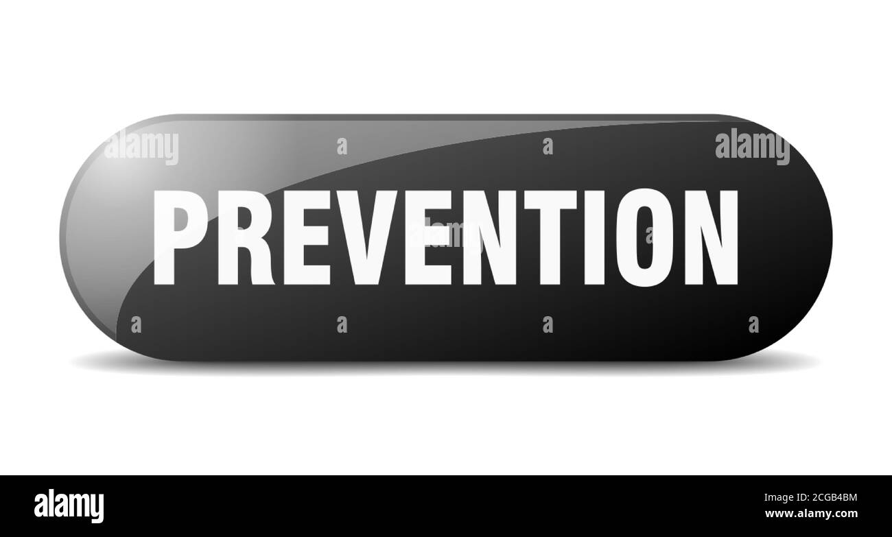 prevention button. rounded glass sign. sticker. banner Stock Vector ...