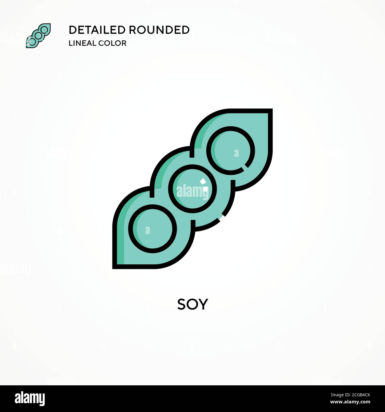 Soy vector icon. Modern vector illustration concepts. Easy to edit and ...