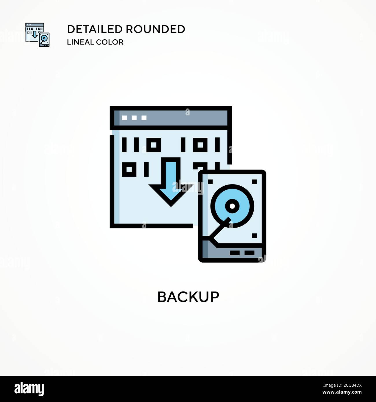 Backup vector icon. Modern vector illustration concepts. Easy to edit ...