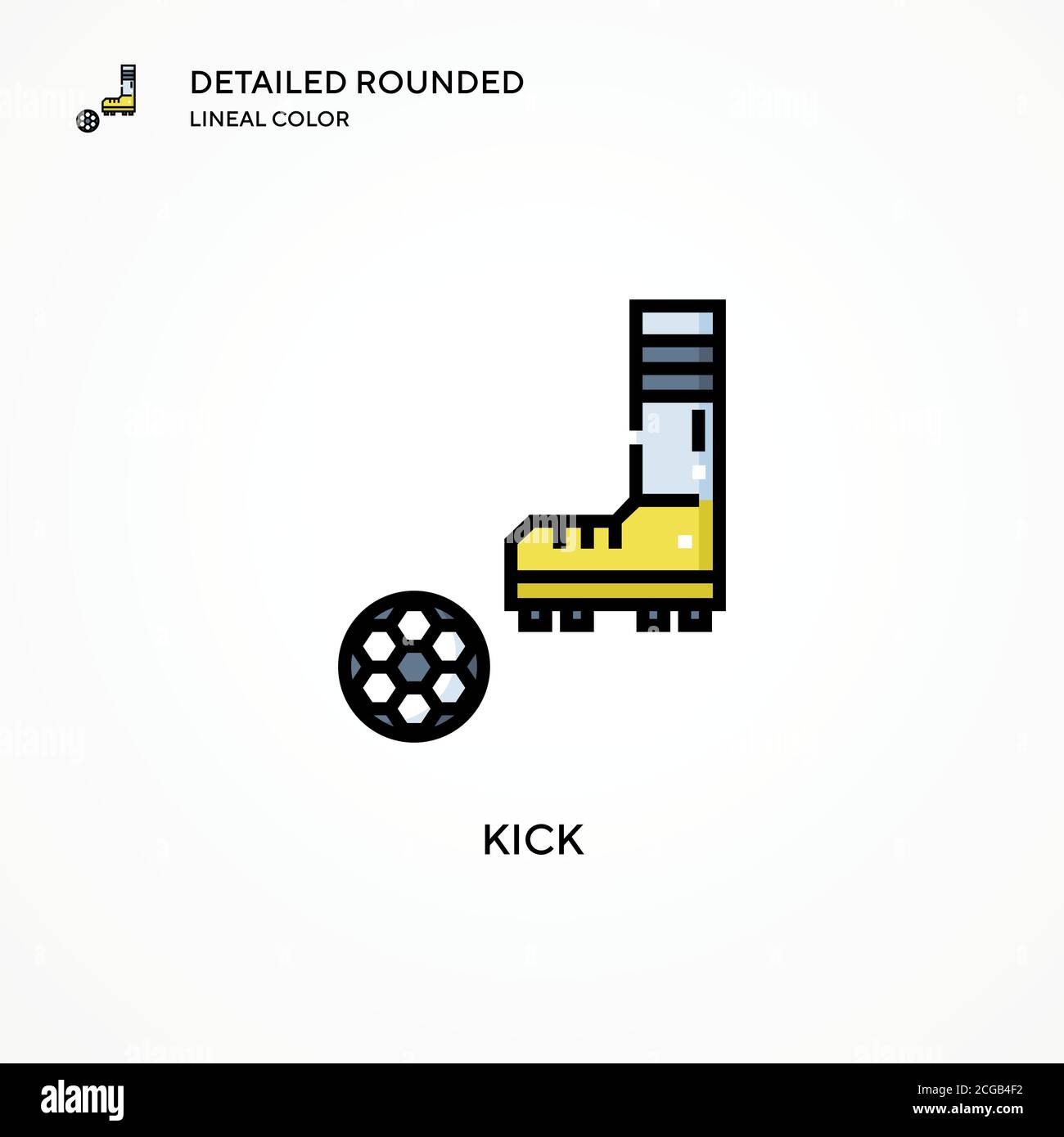 Kick vector icon. Modern vector illustration concepts. Easy to edit and ...