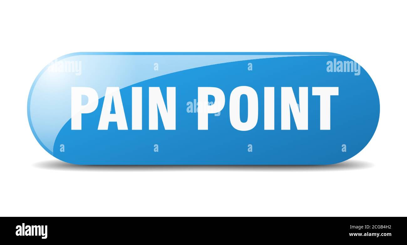 pain point button. rounded glass sign. sticker. banner Stock Vector ...