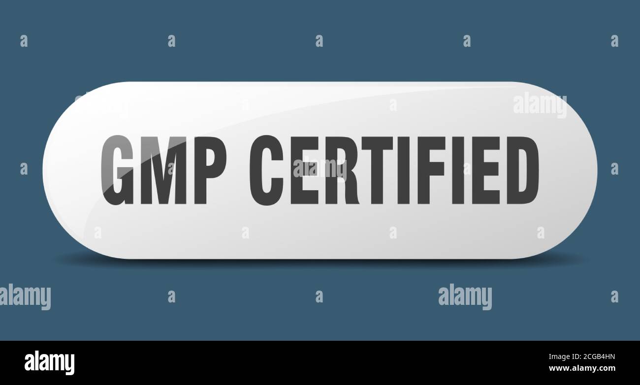 gmp certified button. rounded glass sign. sticker. banner Stock Vector ...