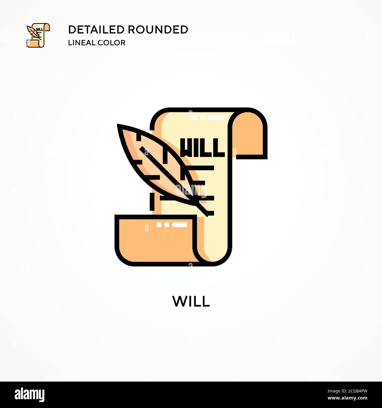 Will vector icon. Modern vector illustration concepts. Easy to edit and ...