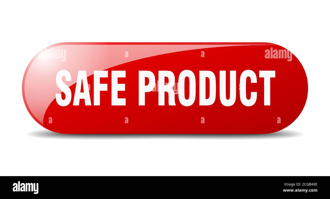 safe product button. rounded glass sign. sticker. banner Stock Vector ...