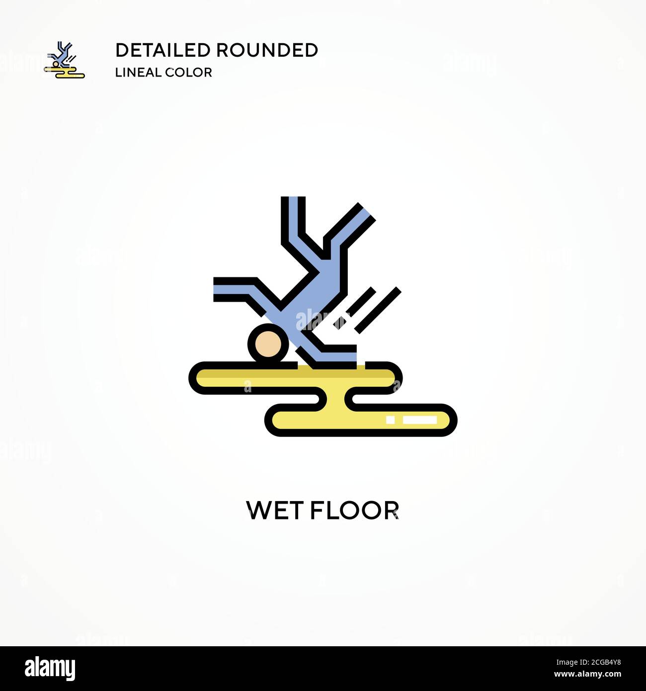 Wet floor vector icon. Modern vector illustration concepts. Easy to ...