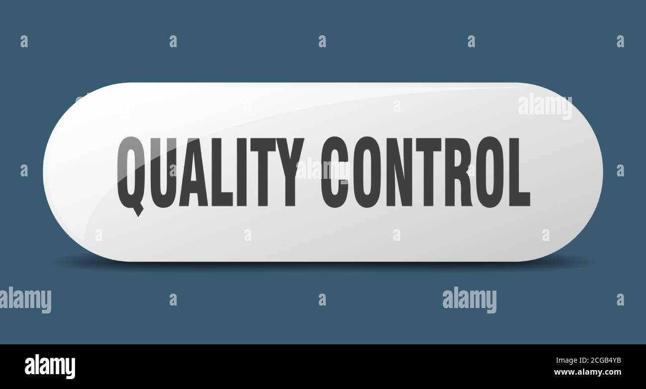quality control button. rounded glass sign. sticker. banner Stock ...