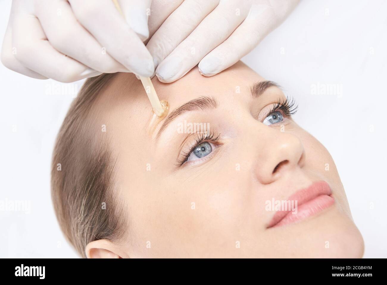 Hair removal depilation. Female skin routine. Bodycare Stock Photo - Alamy