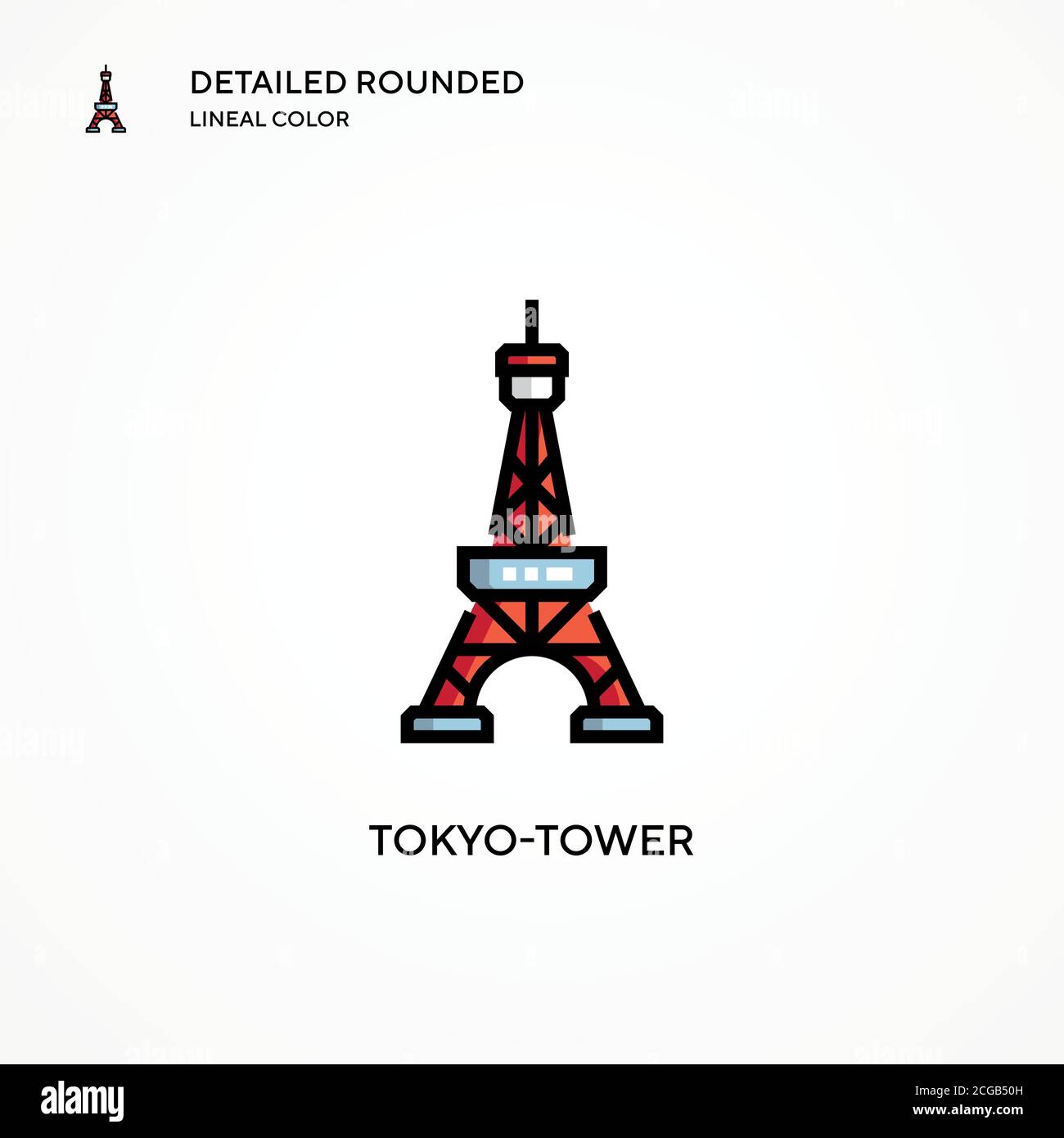 Tokyo-tower vector icon. Modern vector illustration concepts. Easy to ...