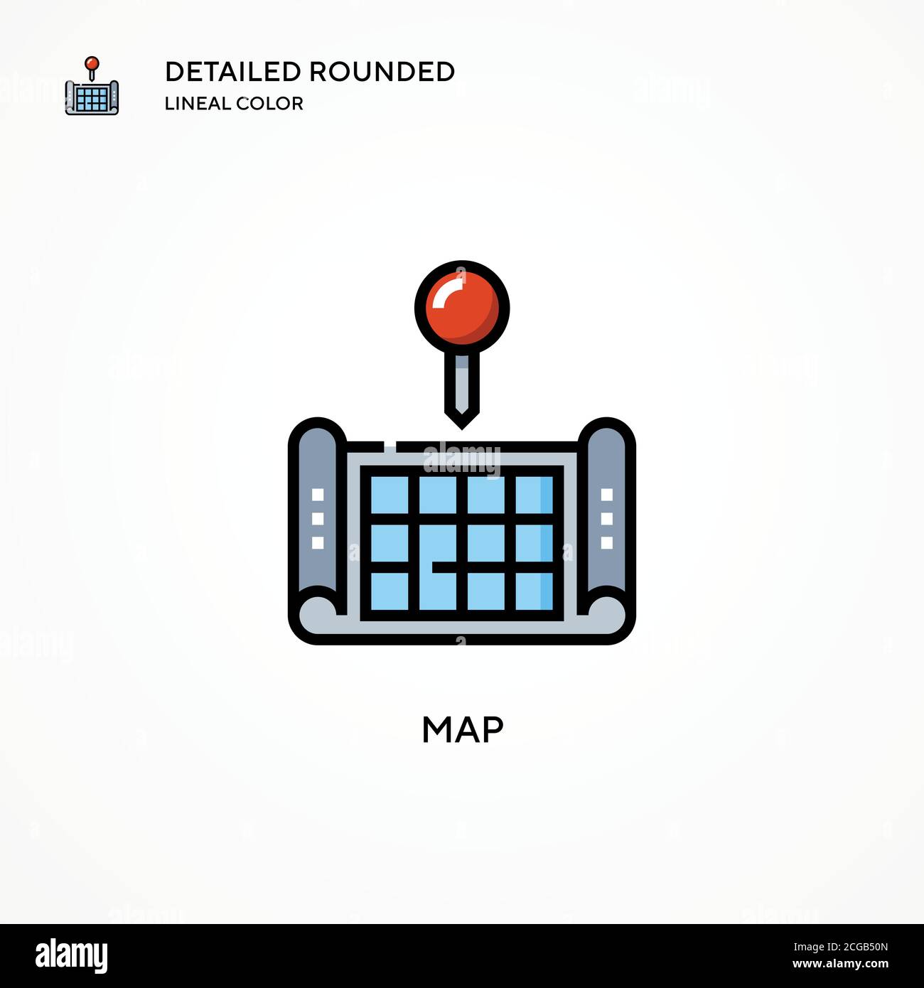 Map vector icon. Modern vector illustration concepts. Easy to edit and ...