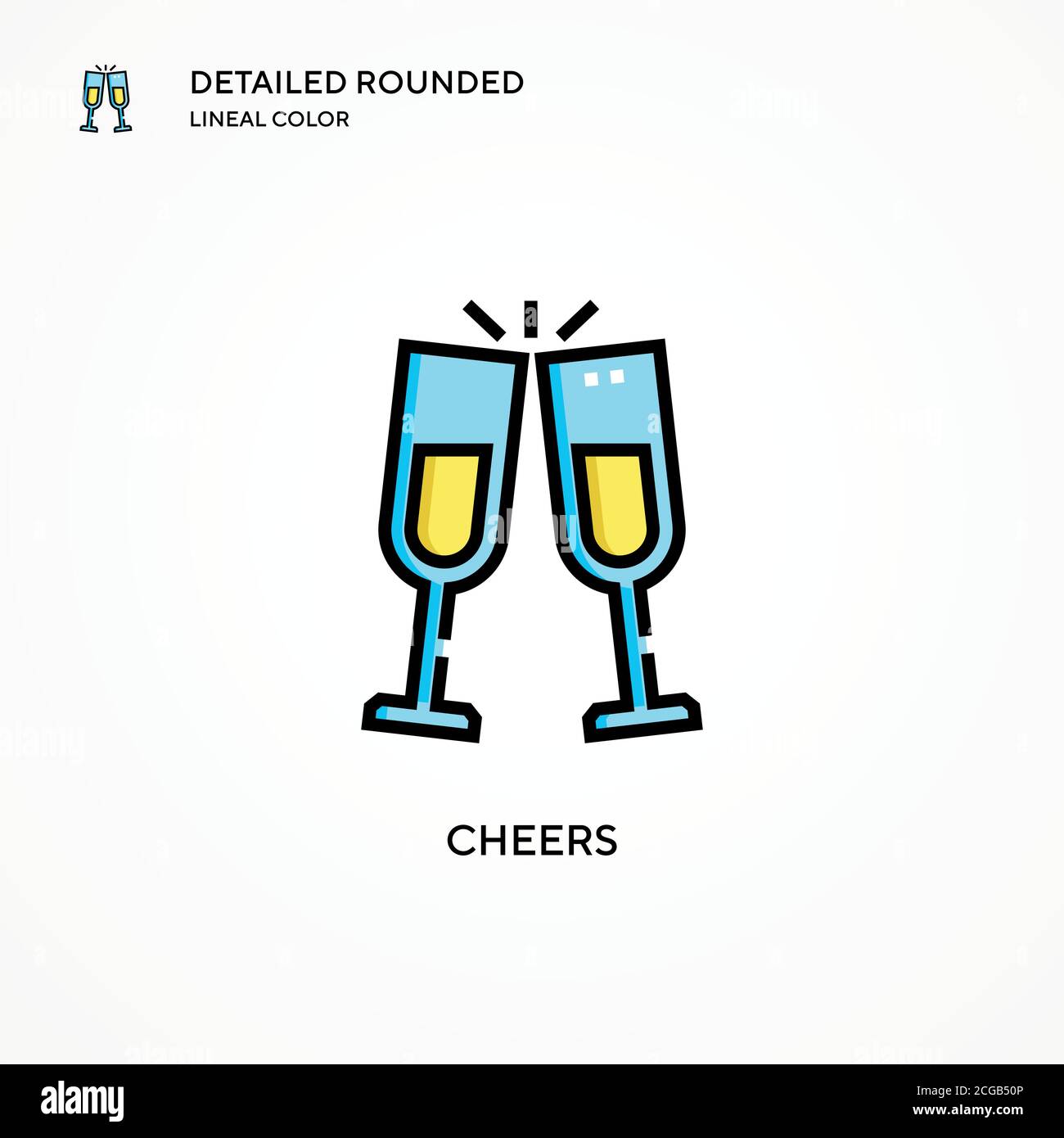 Cheers vector icon. Modern vector illustration concepts. Easy to edit ...