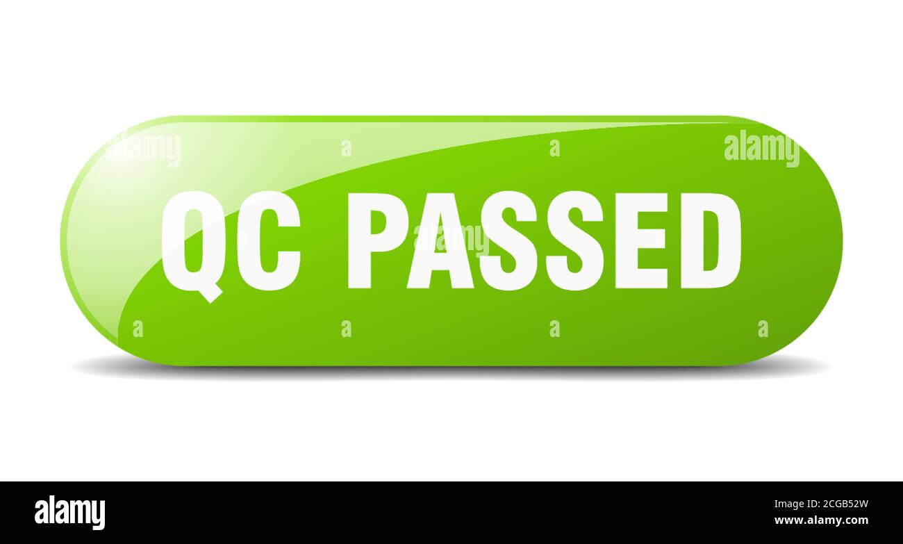 qc passed button. rounded glass sign. sticker. banner Stock Vector ...