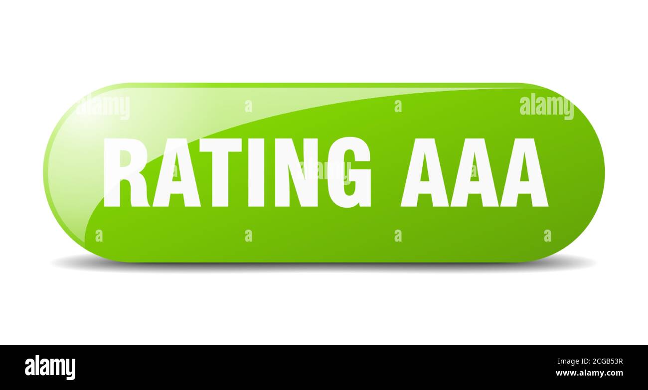rating aaa button. rounded glass sign. sticker. banner Stock Vector ...