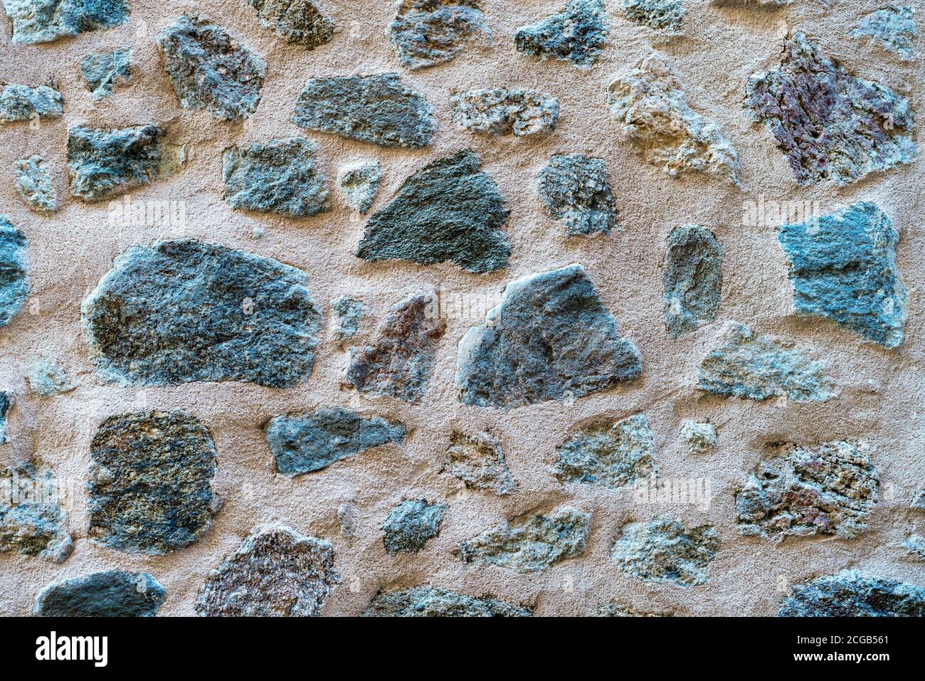 Rough rough stones bonded with cement as a natural background Stock ...