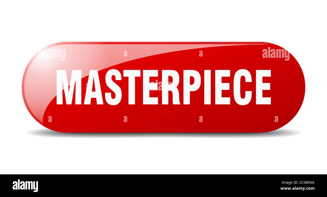 masterpiece button. rounded glass sign. sticker. banner Stock Vector ...