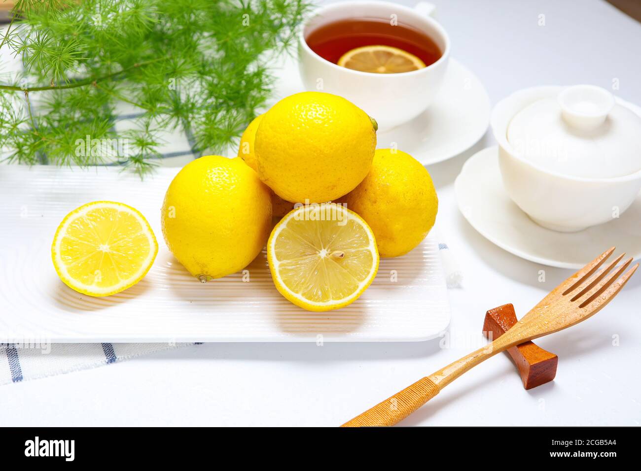 Lemon drink nutrition afternoon tea Stock Photo - Alamy