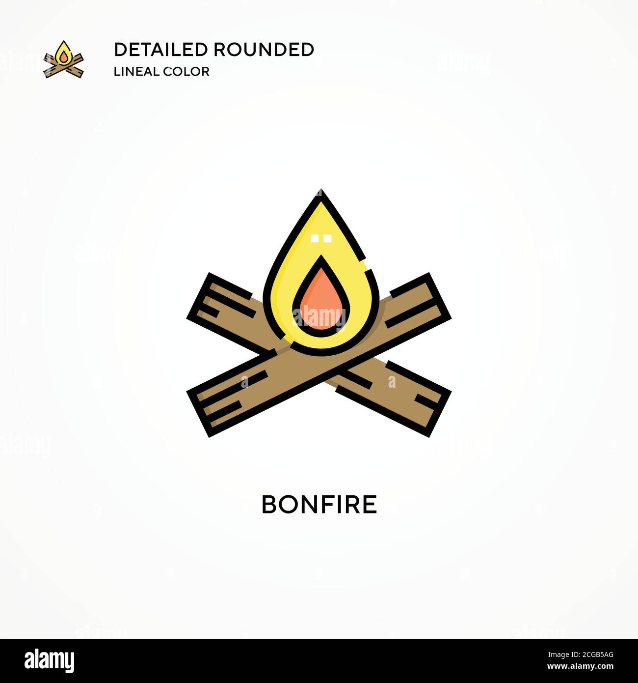 Bonfire vector icon. Modern vector illustration concepts. Easy to edit ...