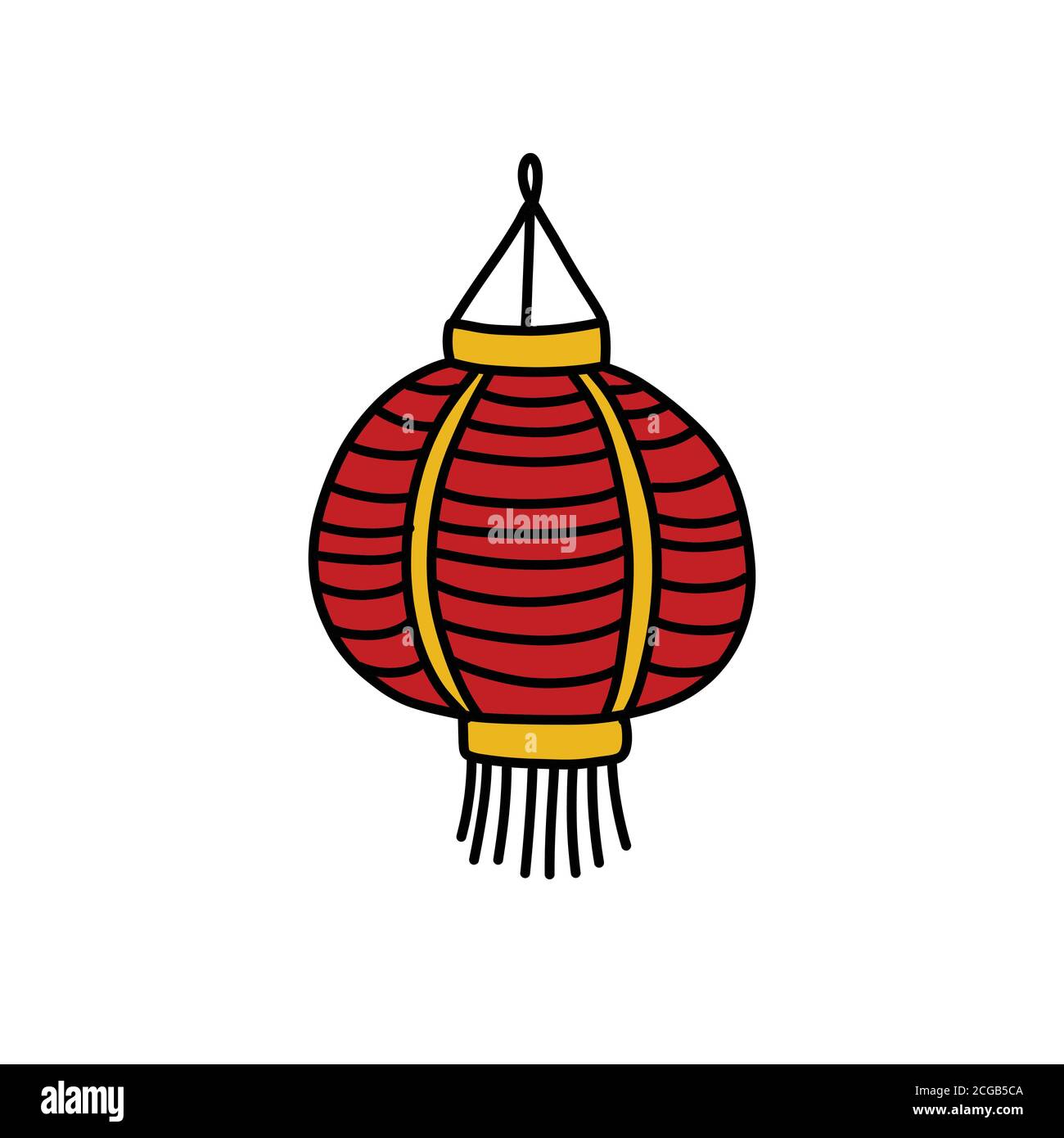 chinese lantern doodle icon, vector illustration Stock Vector Image ...