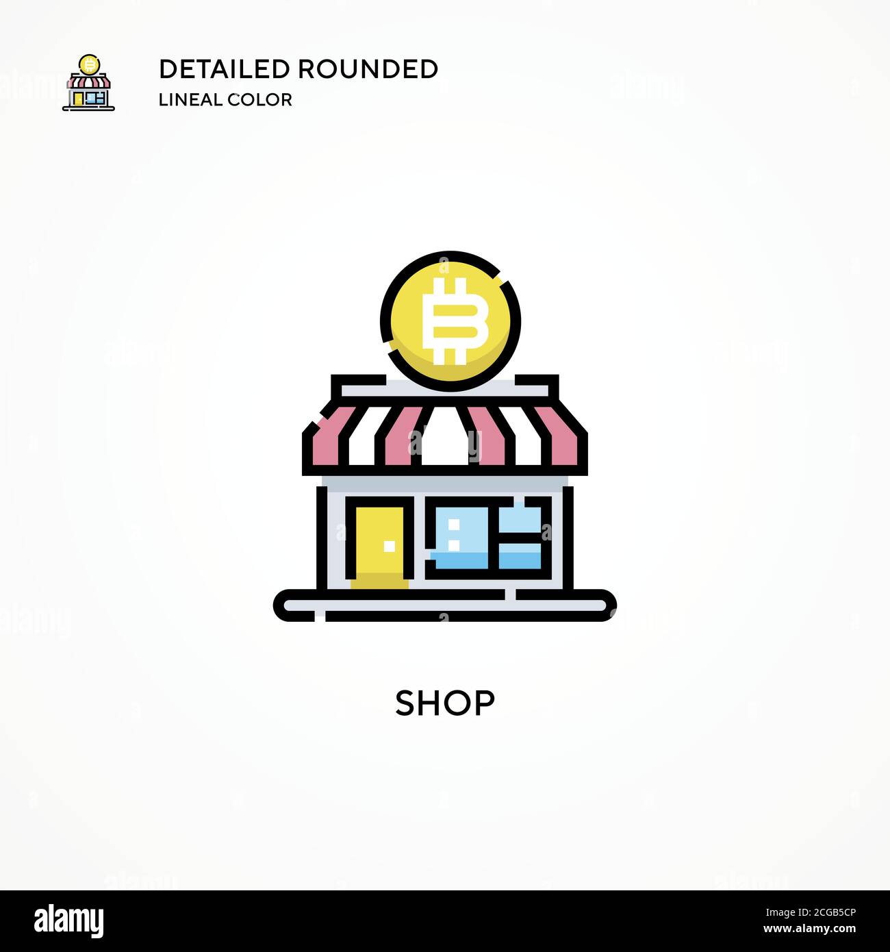 Shop vector icon. Modern vector illustration concepts. Easy to edit and ...