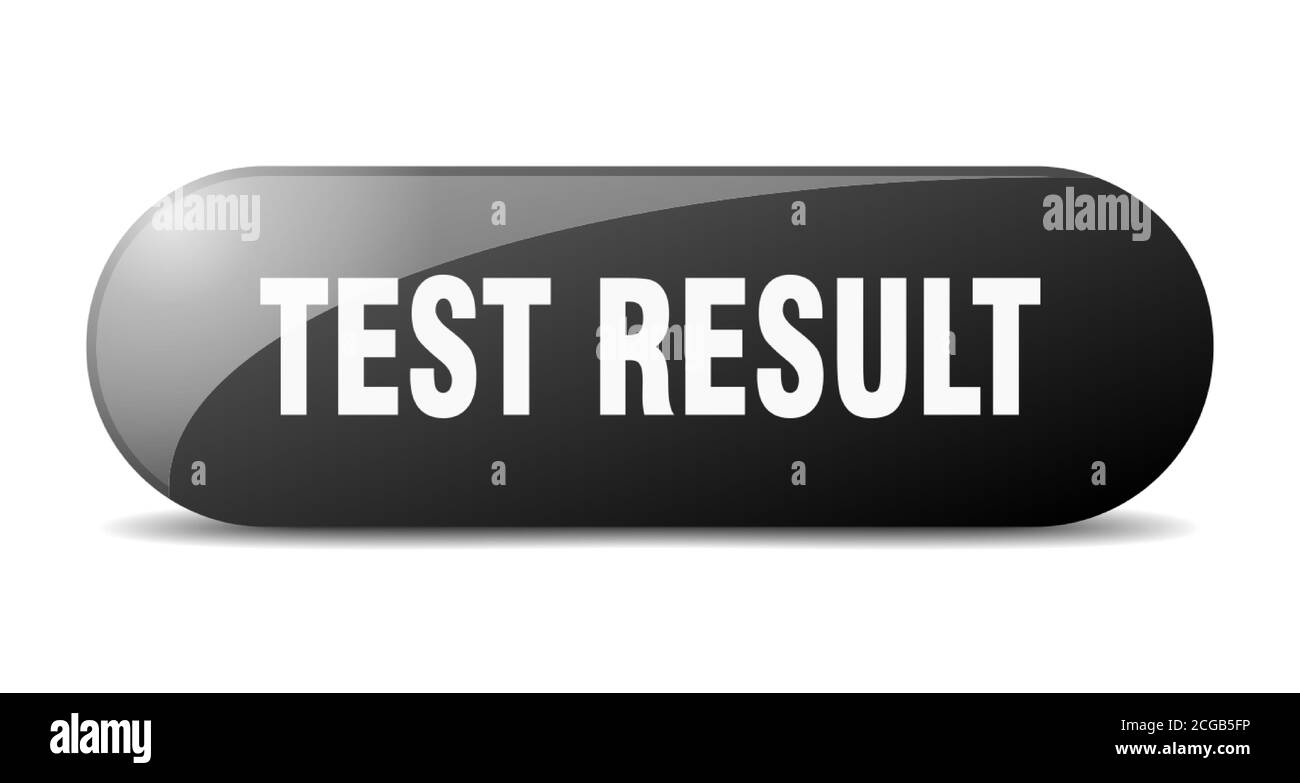 test result button. rounded glass sign. sticker. banner Stock Vector ...
