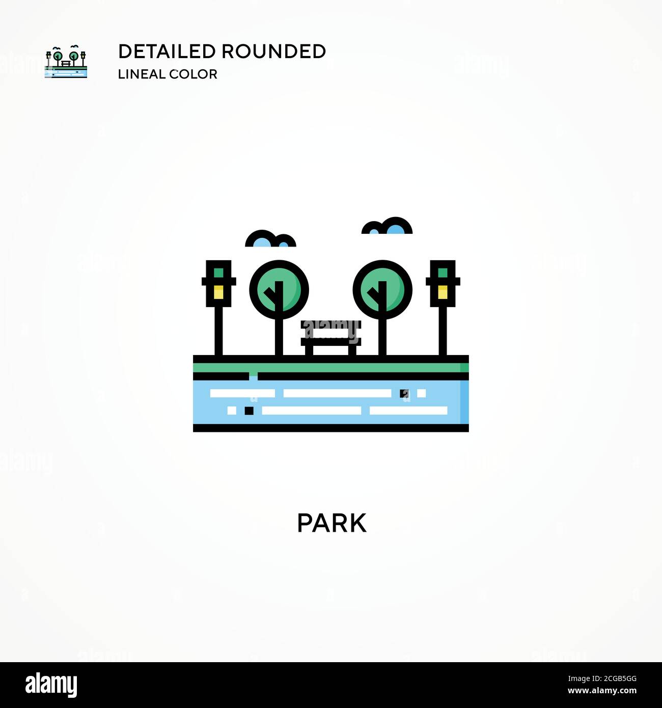 Park vector icon. Modern vector illustration concepts. Easy to edit and ...