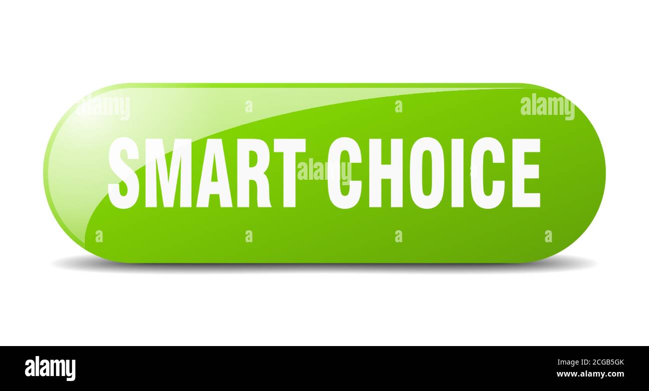 smart choice button. rounded glass sign. sticker. banner Stock Vector ...