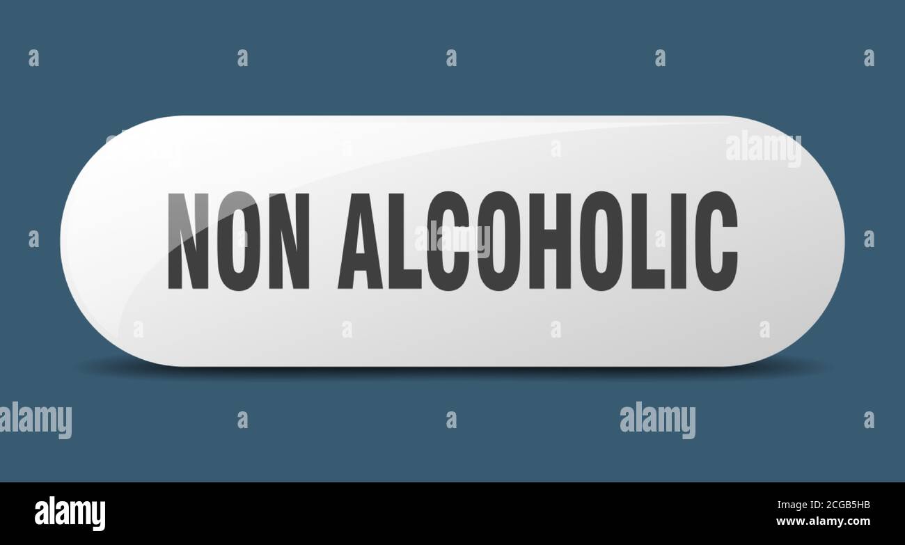 non alcoholic button. rounded glass sign. sticker. banner Stock Vector ...