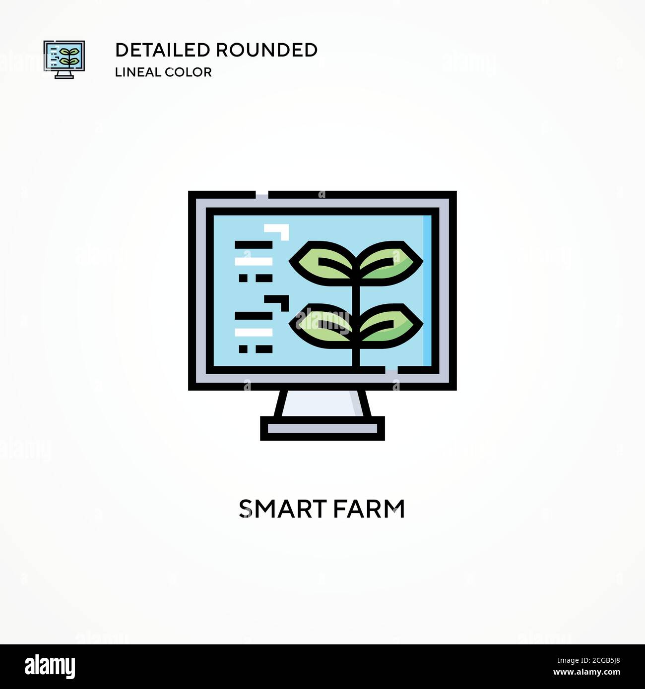 Smart farm vector icon. Modern vector illustration concepts. Easy to ...