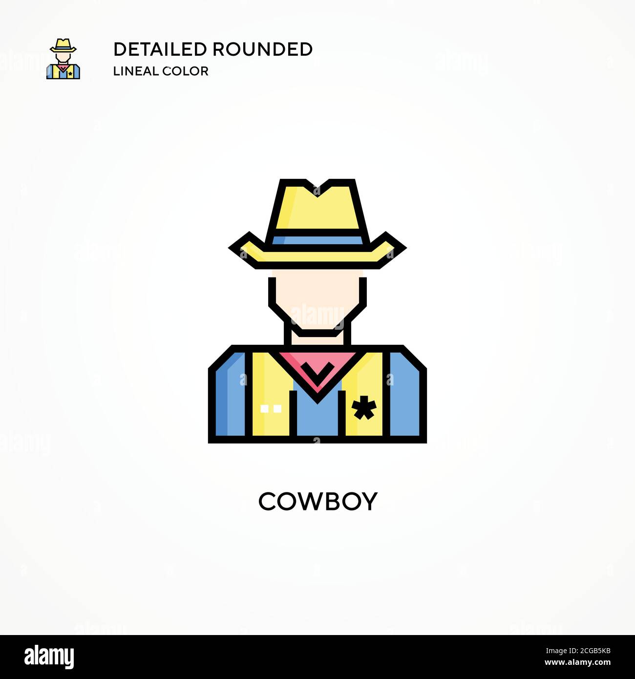 Cowboy vector icon. Modern vector illustration concepts. Easy to edit ...