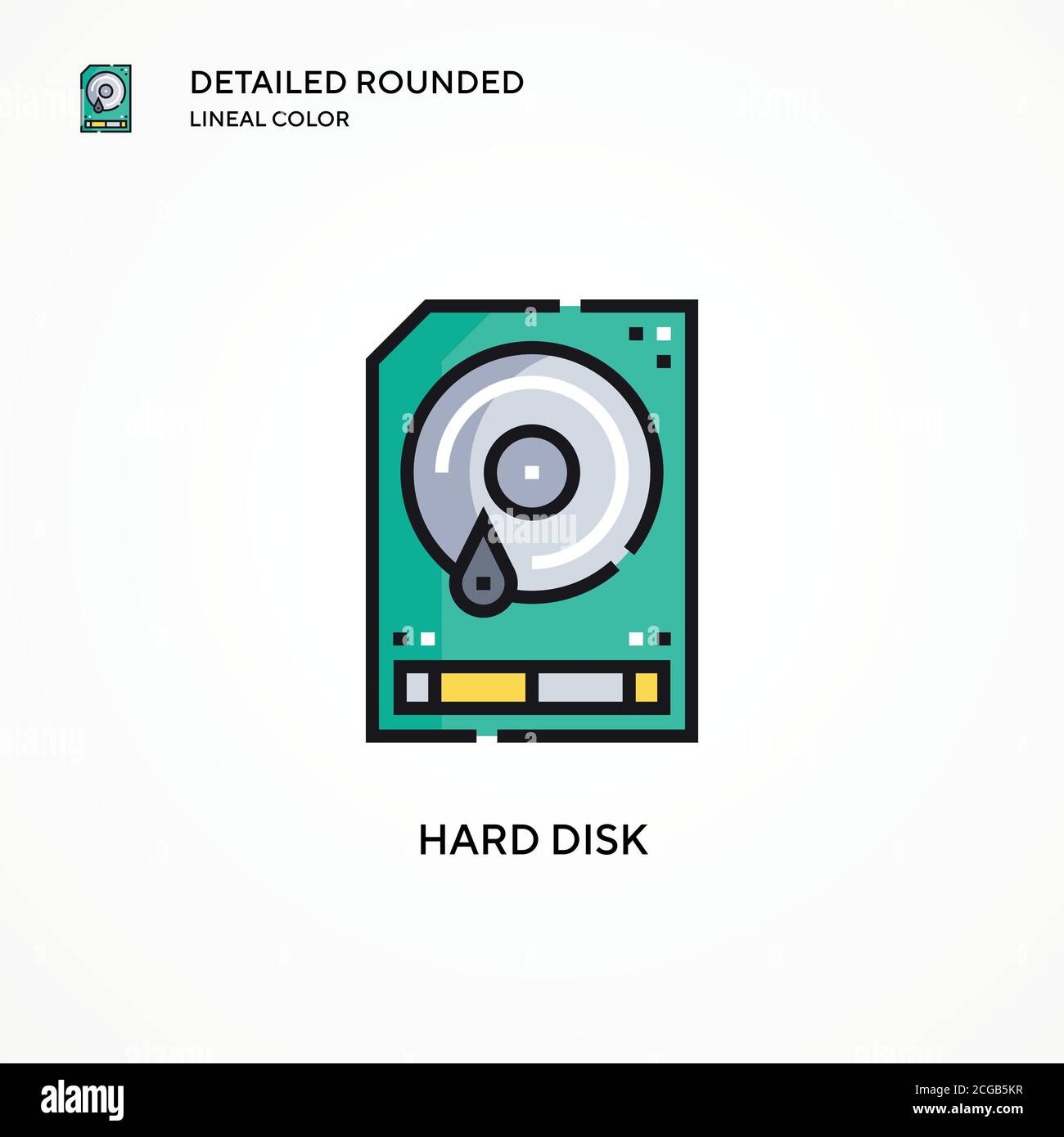 Hard disk vector icon. Modern vector illustration concepts. Easy to ...