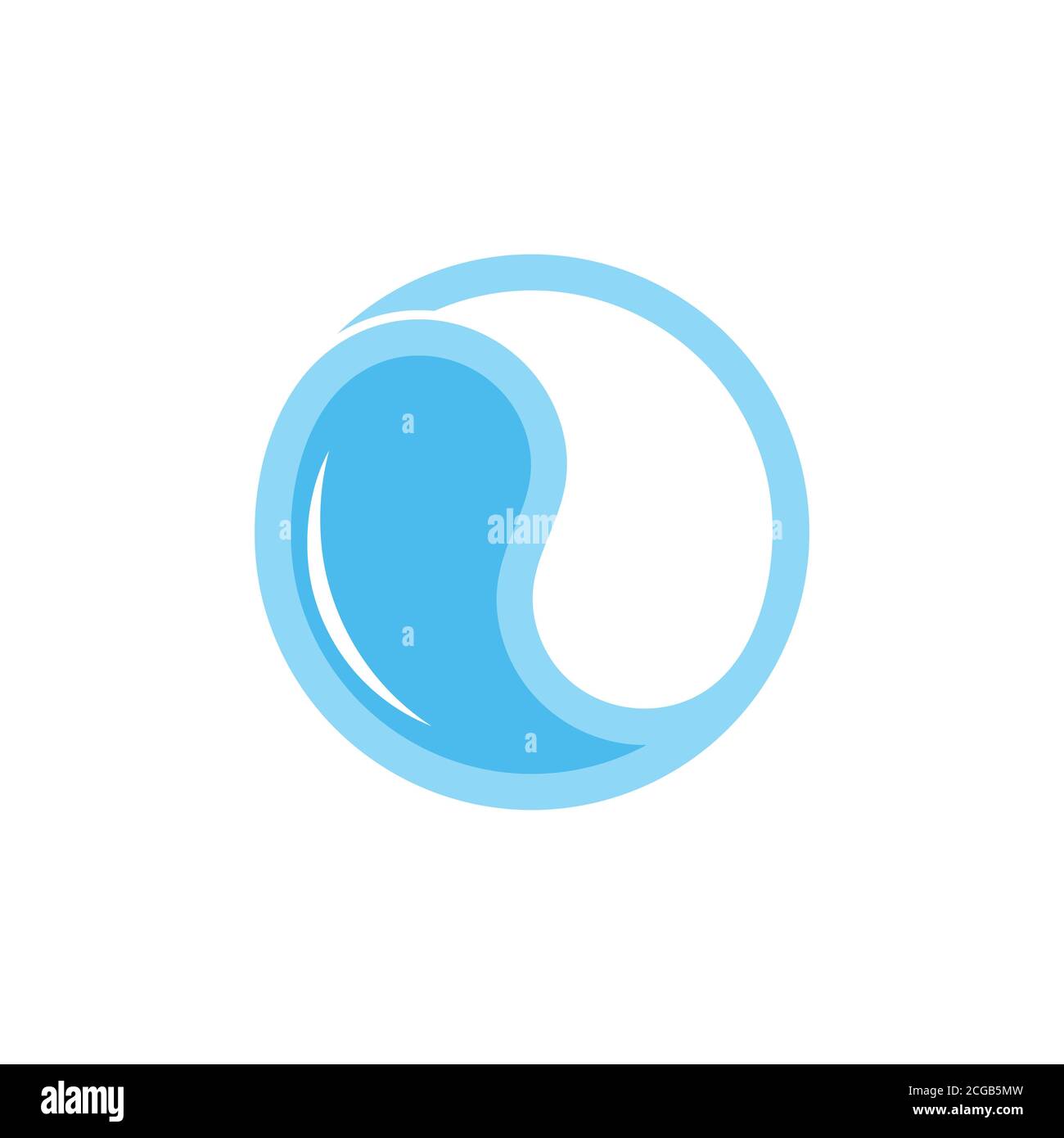 circle water rotation geometric outline fresh symbol vector Stock ...