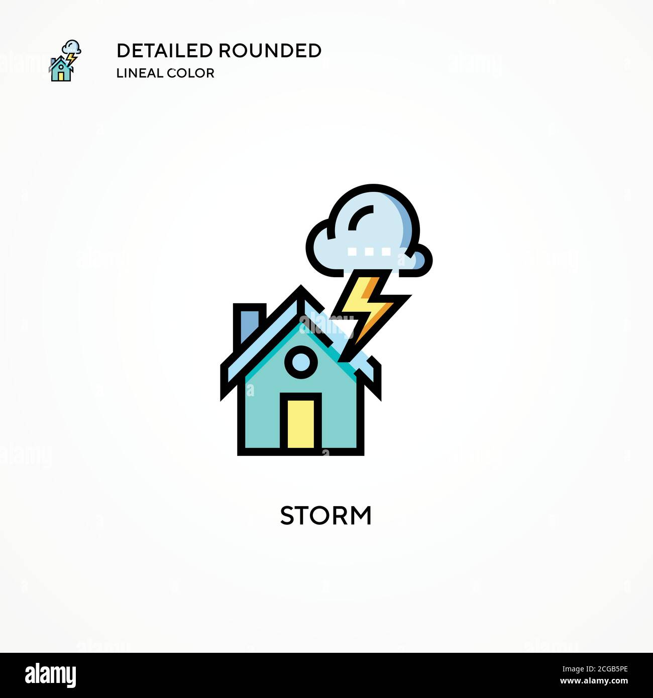 Storm vector icon. Modern vector illustration concepts. Easy to edit ...