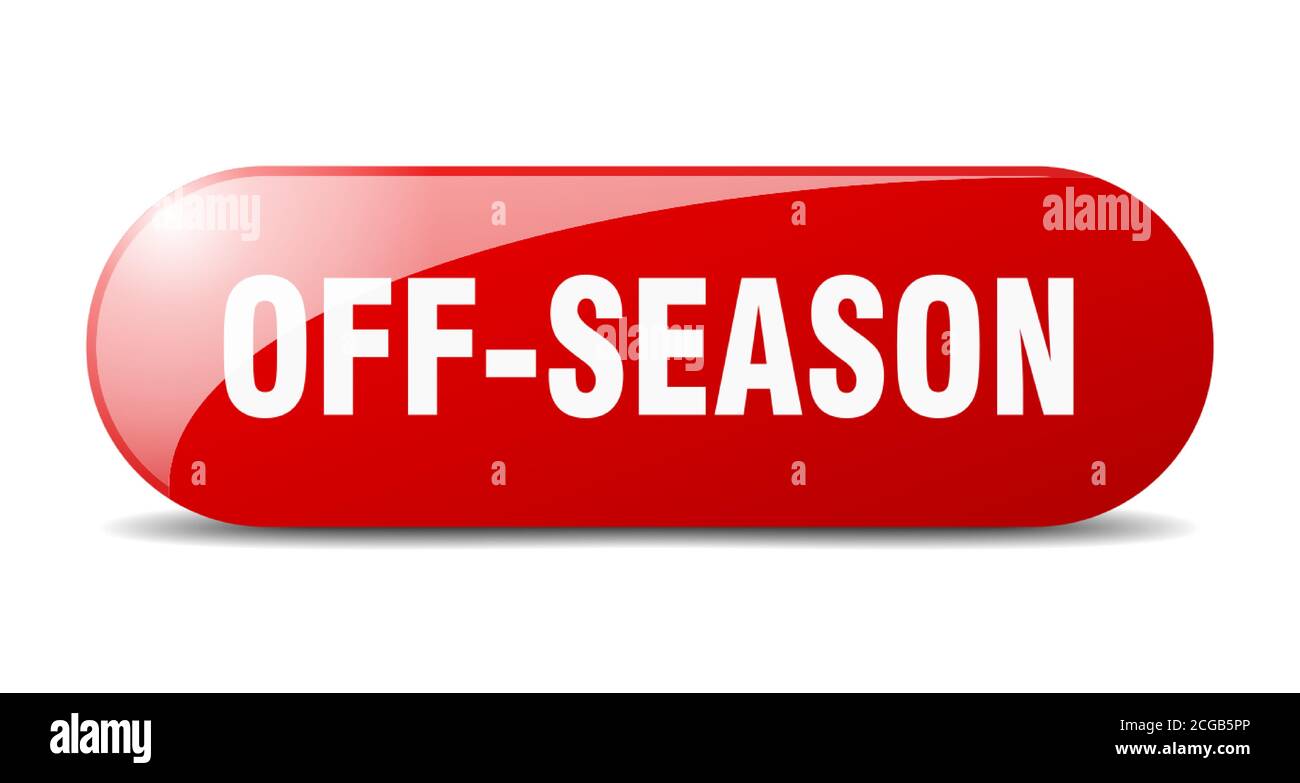 off-season button. rounded glass sign. sticker. banner Stock Vector ...