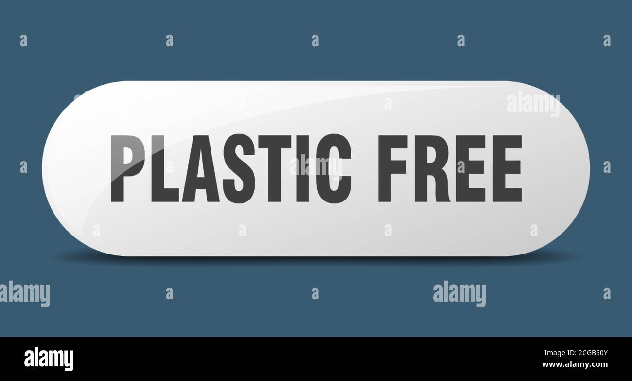 plastic free button. rounded glass sign. sticker. banner Stock Vector ...
