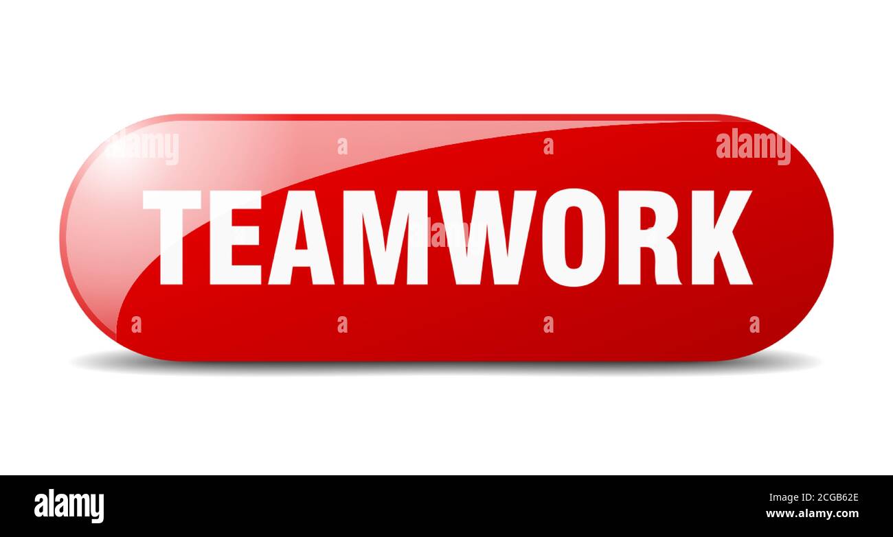 teamwork button. rounded glass sign. sticker. banner Stock Vector Image ...