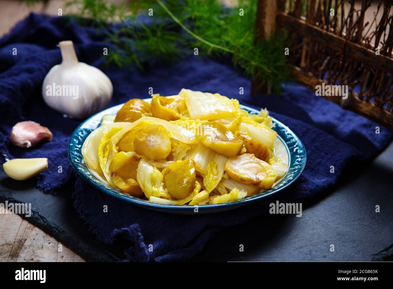 Chestnut vegetable stew Stock Photo - Alamy