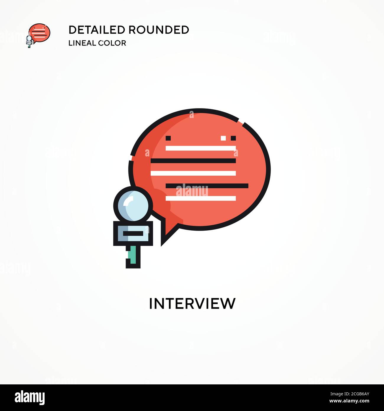 Interview vector icon. Modern vector illustration concepts. Easy to ...