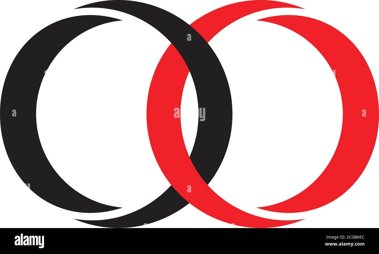 Linked Circle Colorful Object 3d Logo Vector Stock Vector Image And Art Alamy