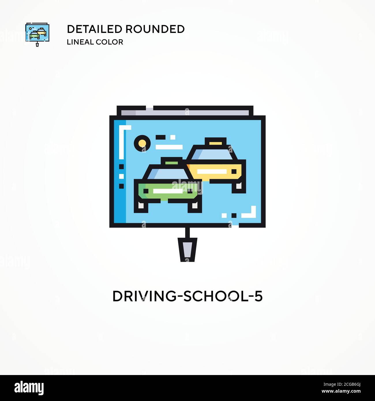 Driving-school-5 vector icon. Modern vector illustration concepts. Easy ...