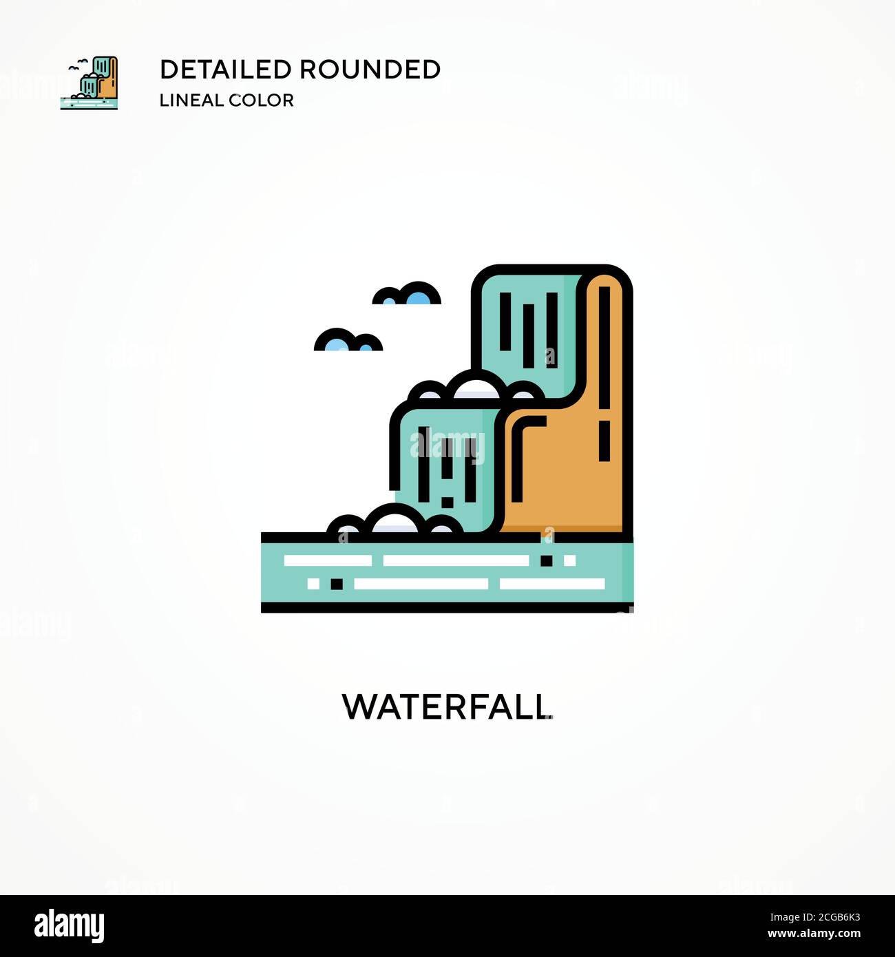 Waterfall vector icon. Modern vector illustration concepts. Easy to ...