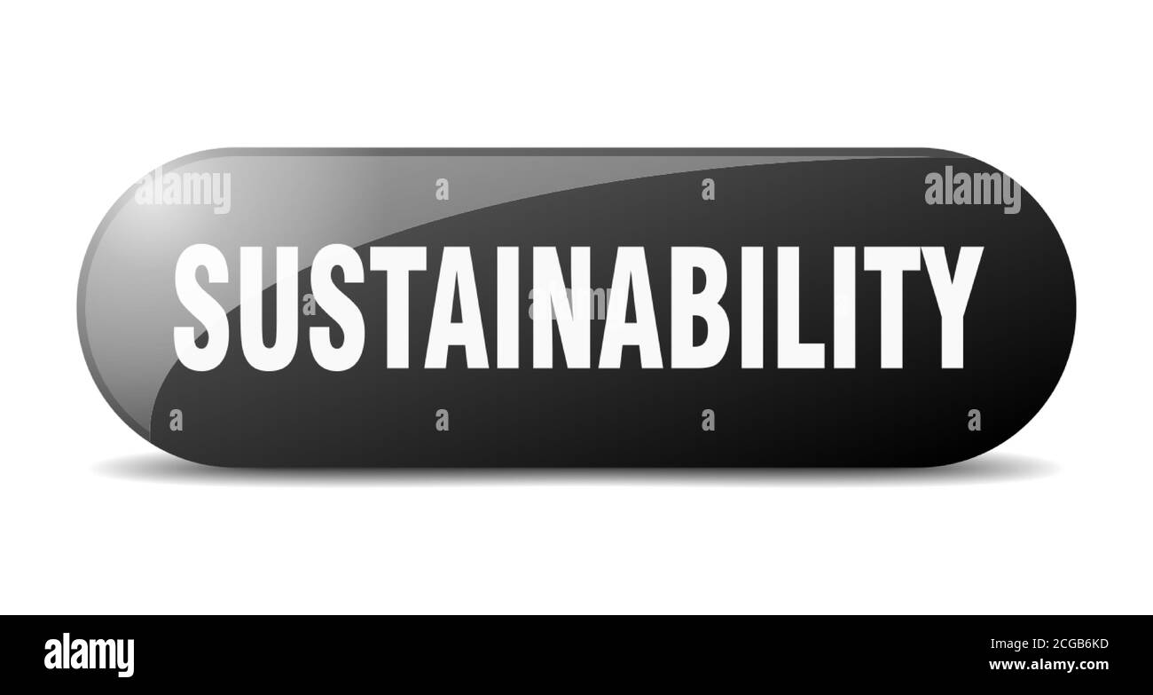 sustainability button. rounded glass sign. sticker. banner Stock Vector ...