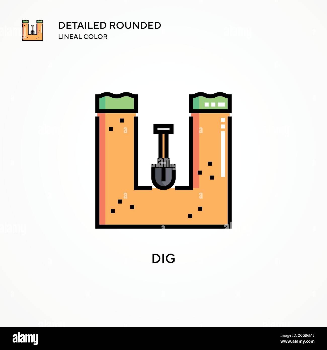 Female dig digging garden Stock Vector Images - Alamy