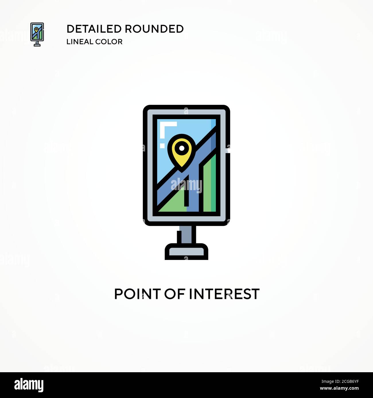 Point of interest vector icon. Modern vector illustration concepts ...