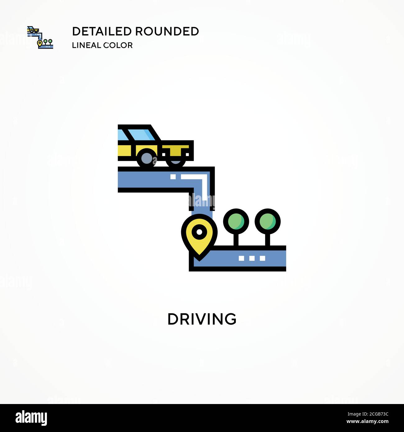 Driving vector icon. Modern vector illustration concepts. Easy to edit ...