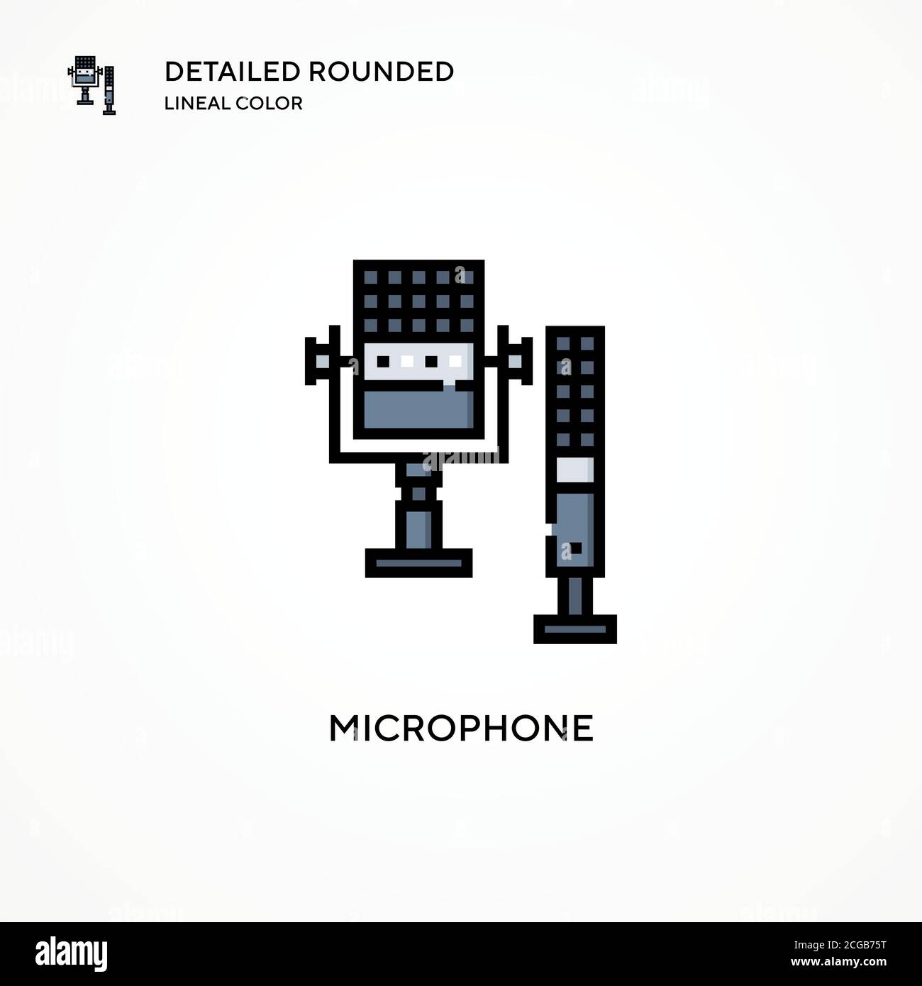 Microphone vector icon. Modern vector illustration concepts. Easy to ...