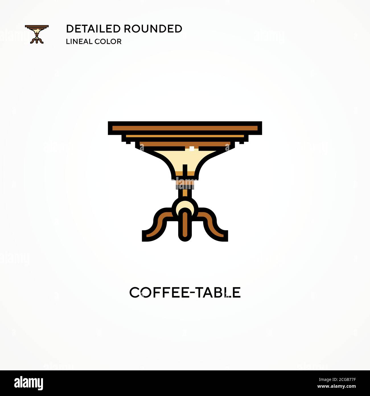 Coffee-table vector icon. Modern vector illustration concepts. Easy to ...