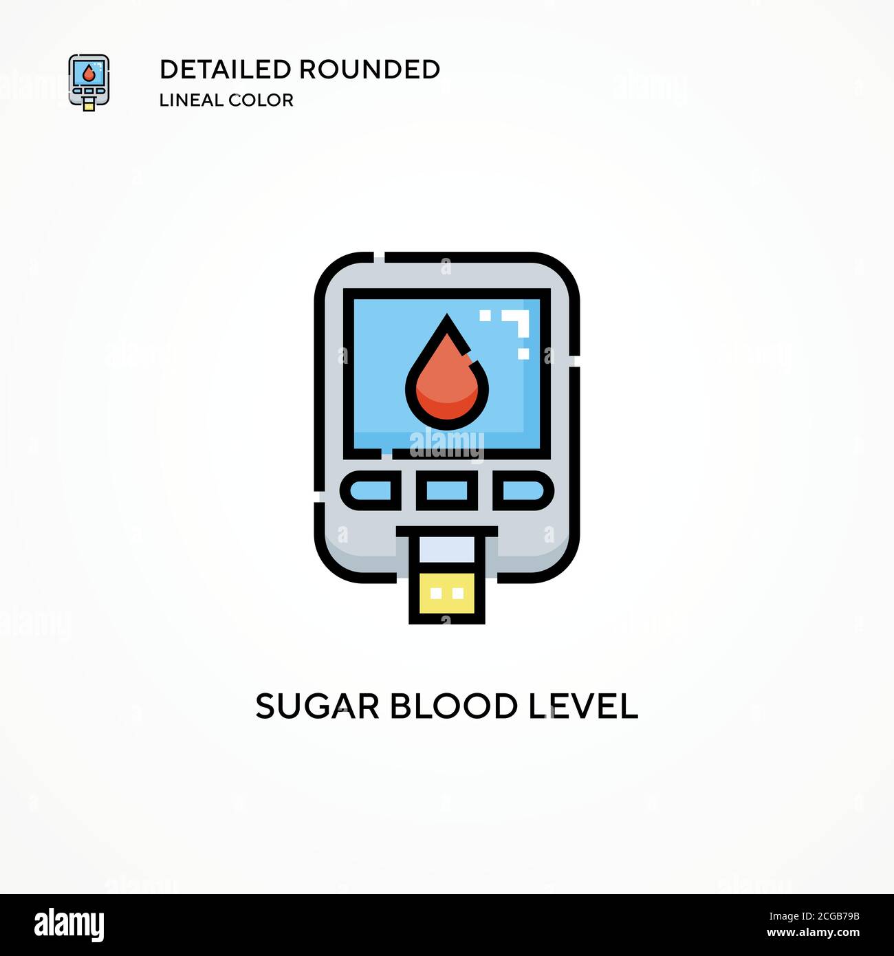 Sugar blood level vector icon. Modern vector illustration concepts. Easy to edit and customize ...