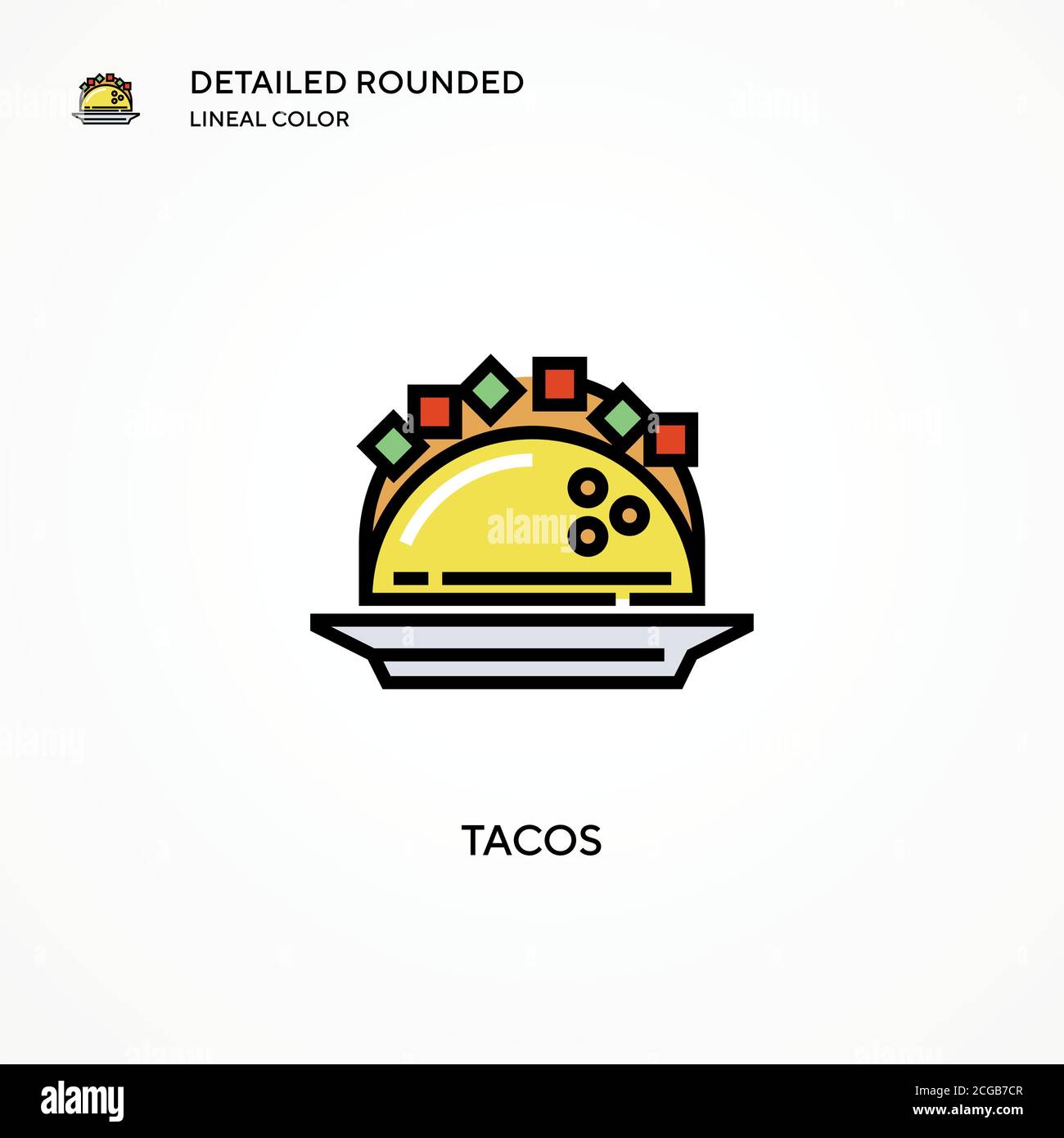 Tacos vector icon. Modern vector illustration concepts. Easy to edit ...