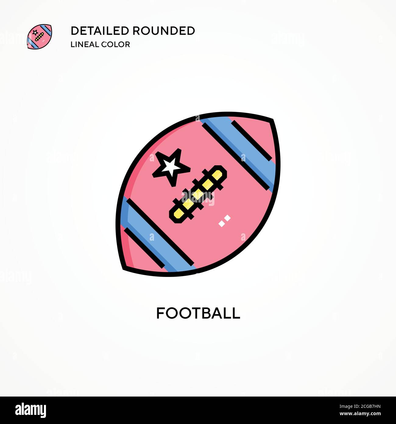 Football vector icon. Modern vector illustration concepts. Easy to edit ...